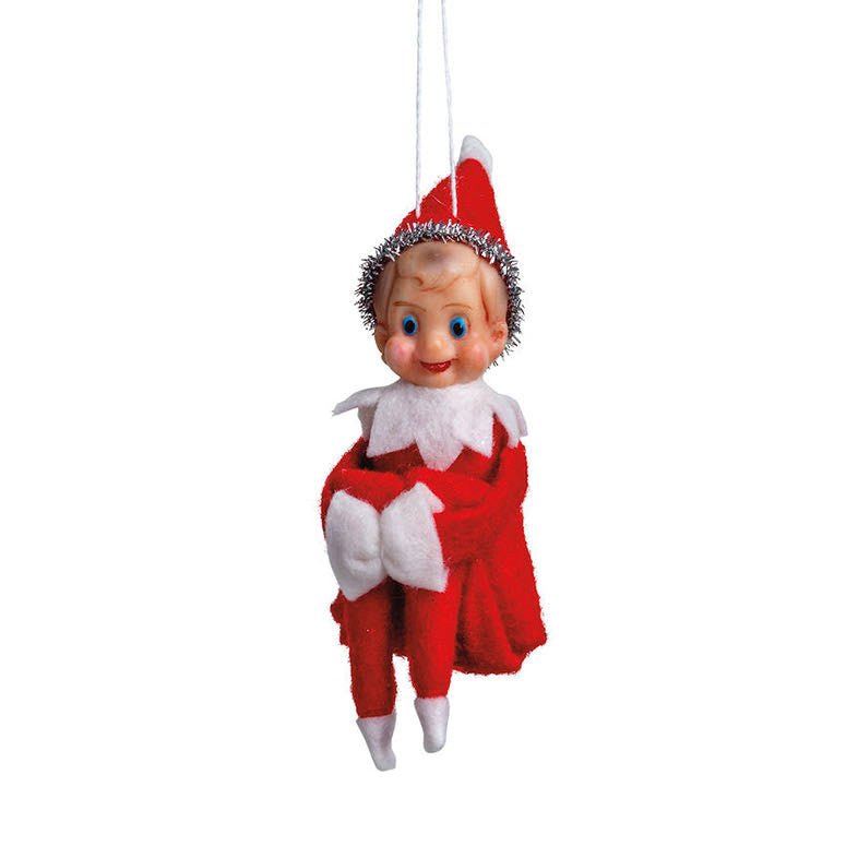 Vintage-Style Elf on a Shelf Christmas Ornament