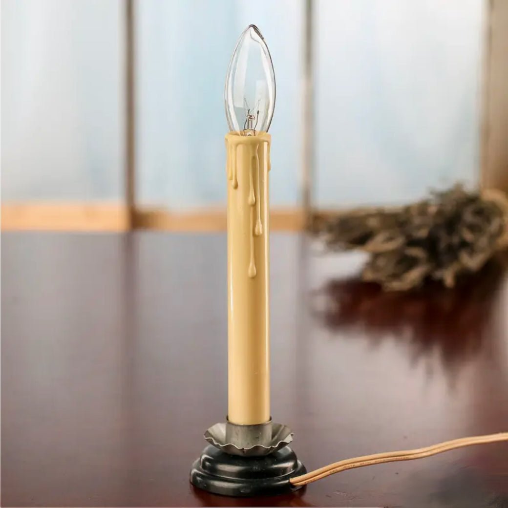 7.25” Tall Electric Primitive Welcome Candle