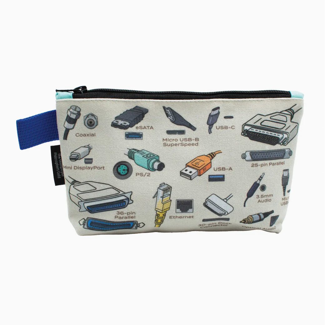 Cables & Ports Zippered Canvas Tech Pouch