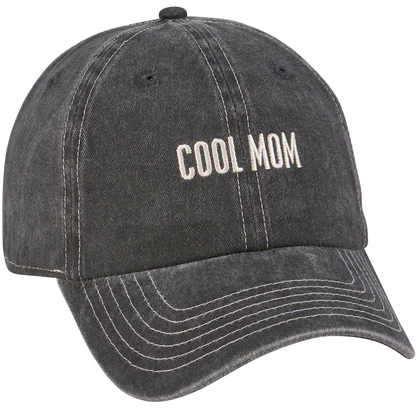 Cool Mom Stonewashed Gray Ball Cap
