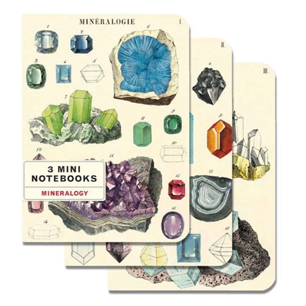Mineralogy Mini Pocket Notebooks Set of 3