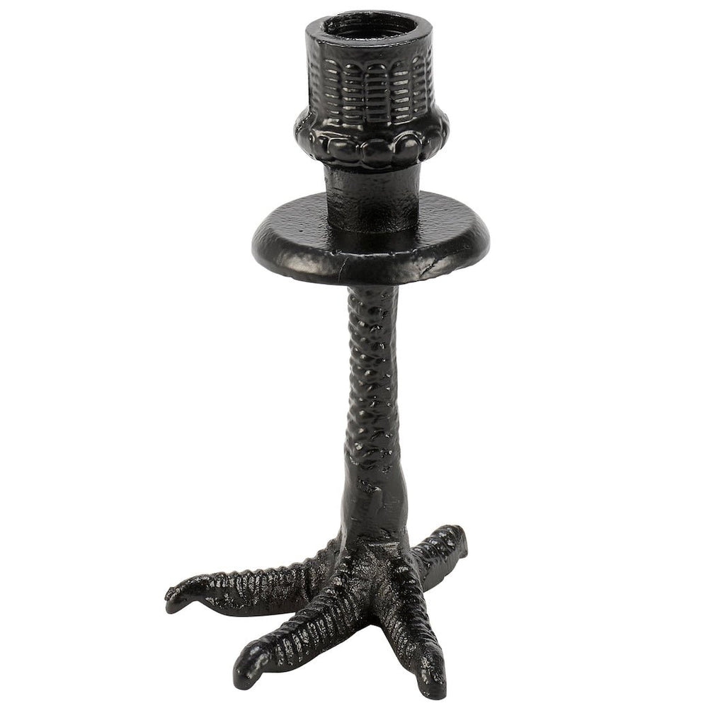 Pair of Cast Metal Crow’s Foot Candlesticks