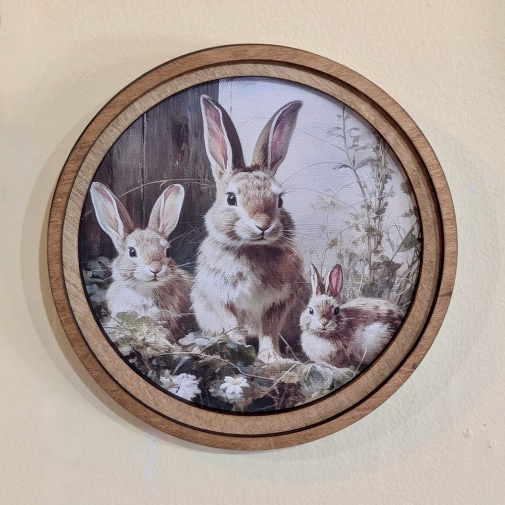 Petite Framed Bunny Trio Print - Choice of Style