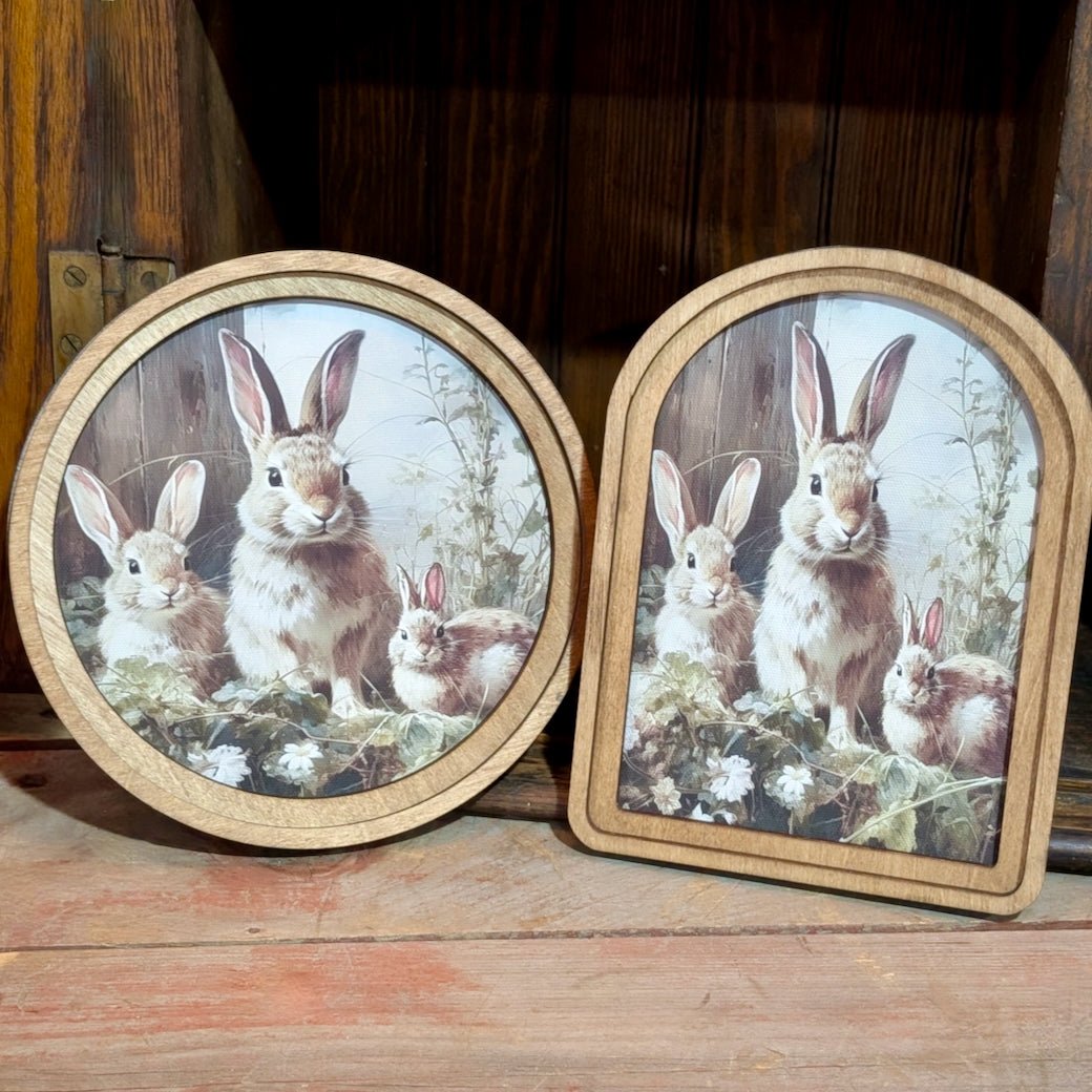 Petite Framed Bunny Trio Print - Choice of Style