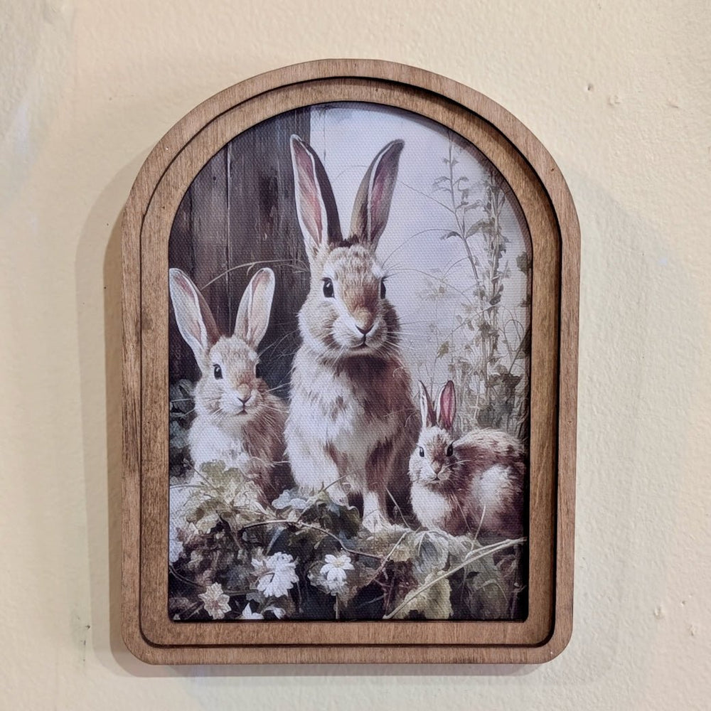 Petite Framed Bunny Trio Print - Choice of Style