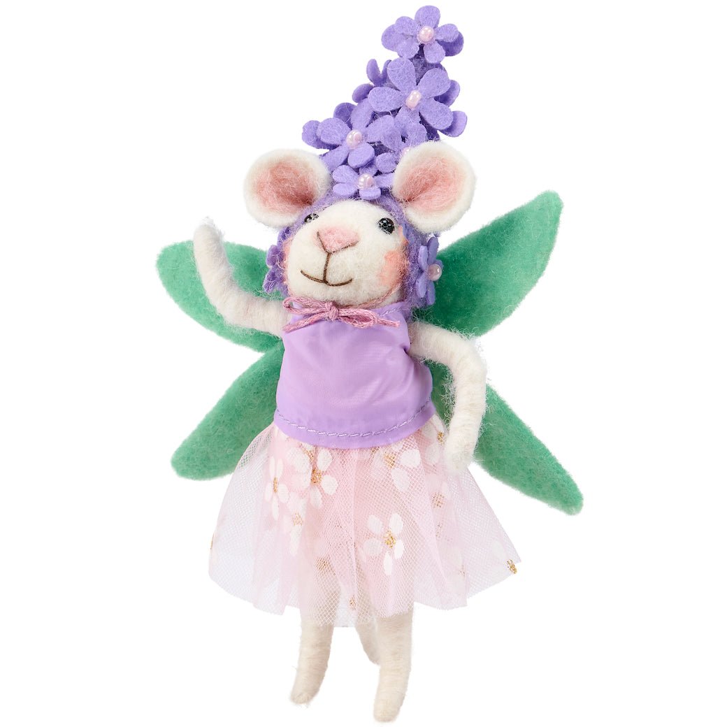Purple Flower Springtime Mouse Critter