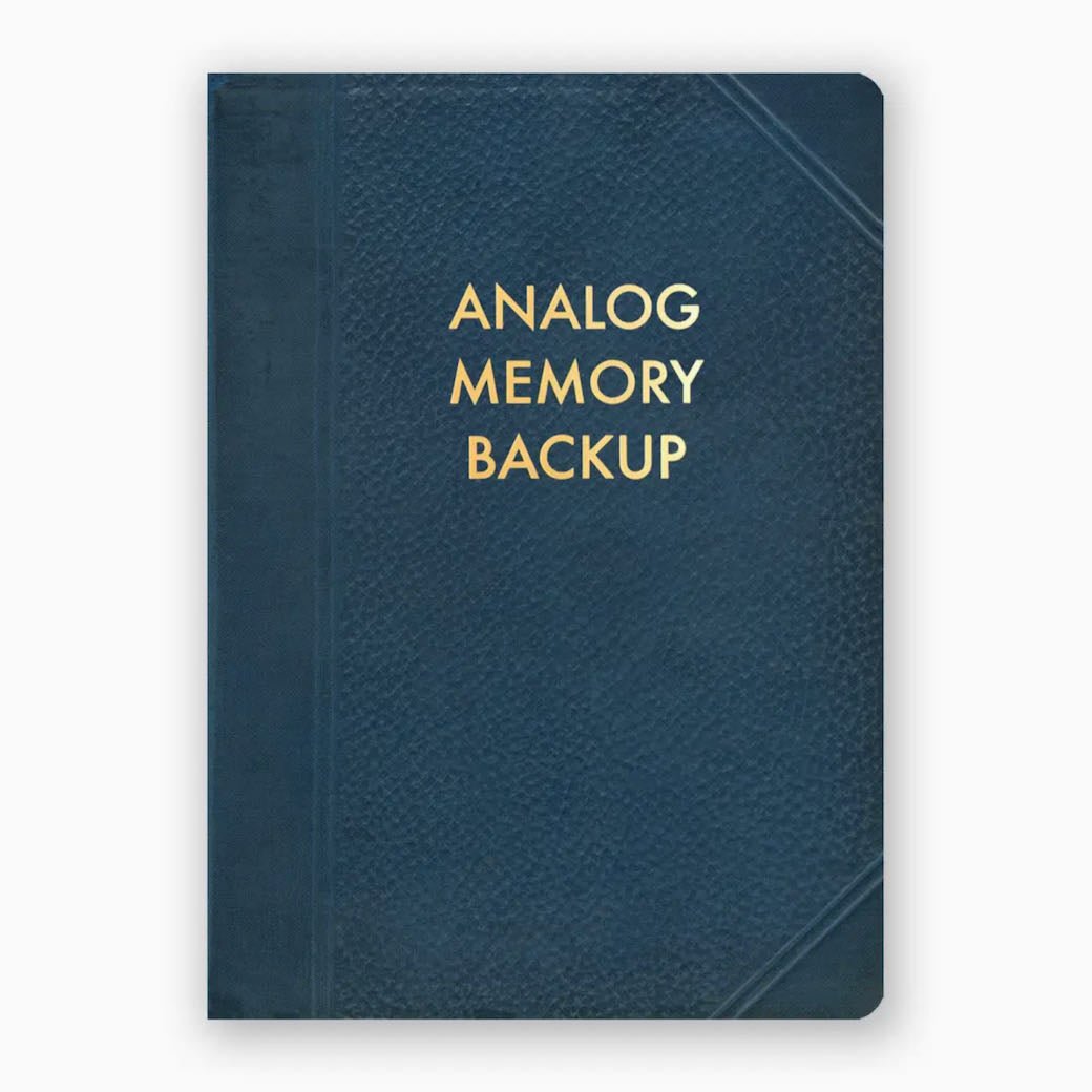 Analog Memory Back Up Notebook Journal
