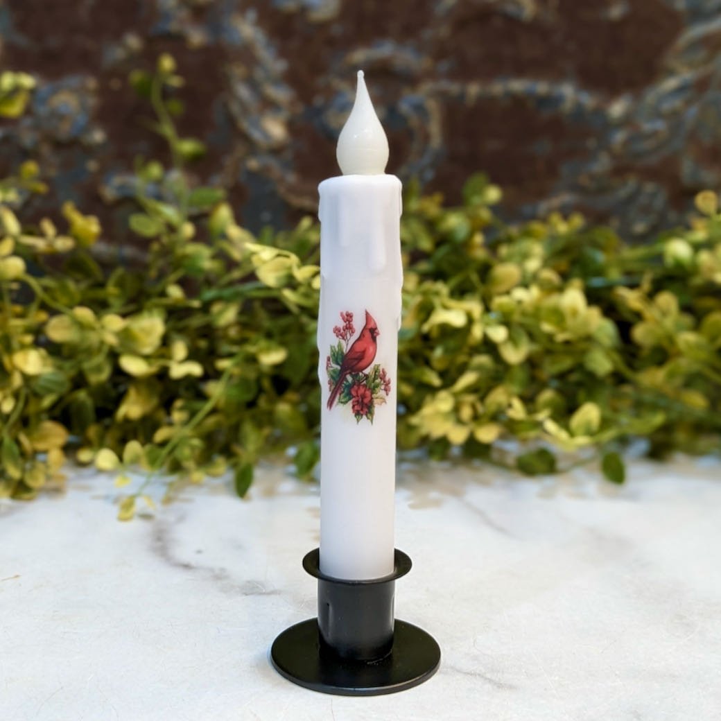 Battery Operated LED Candle Cardinal