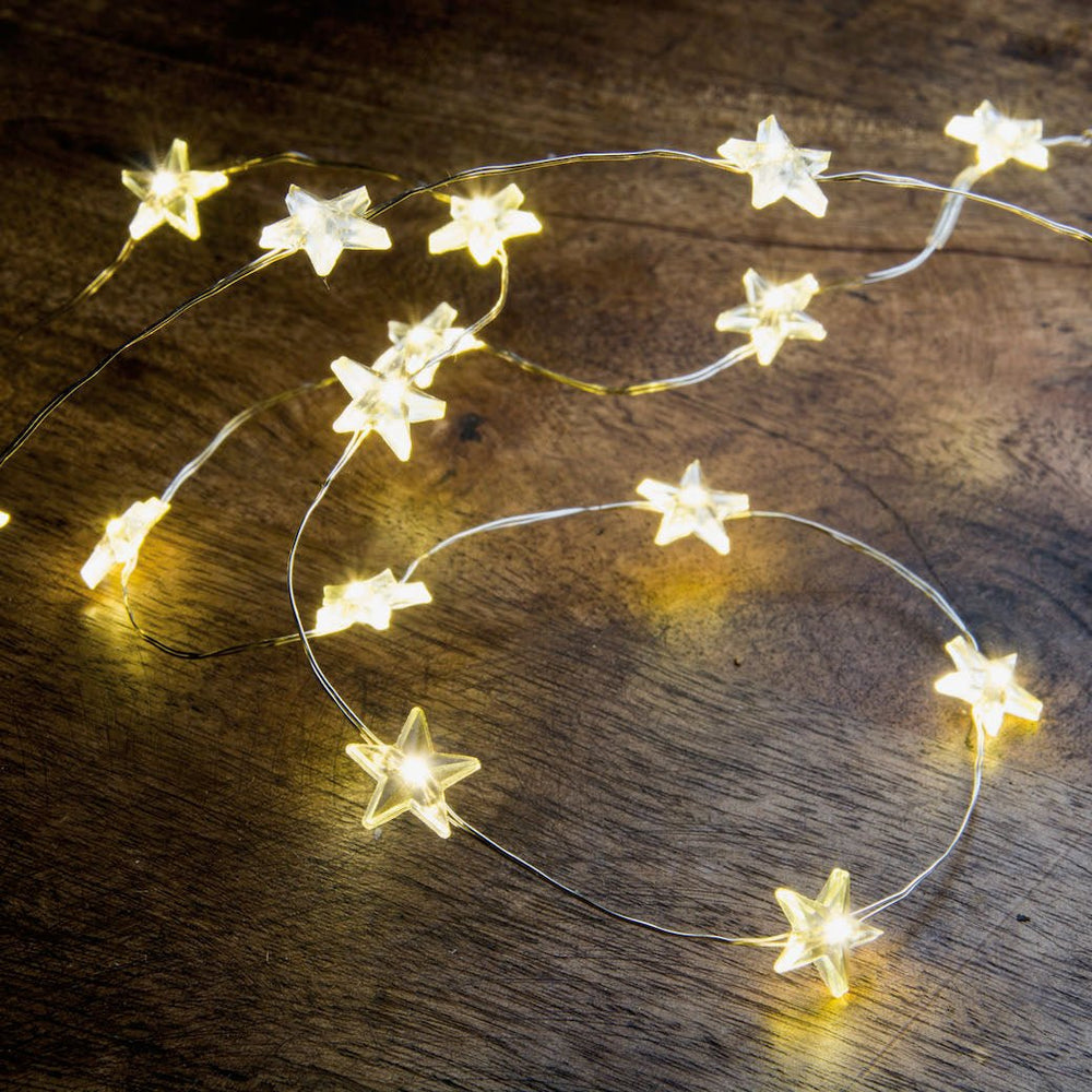 Battery Operated Wire Star Fairy Lights