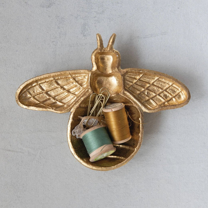 Decorative Cast Iron Bee Trinket Dish