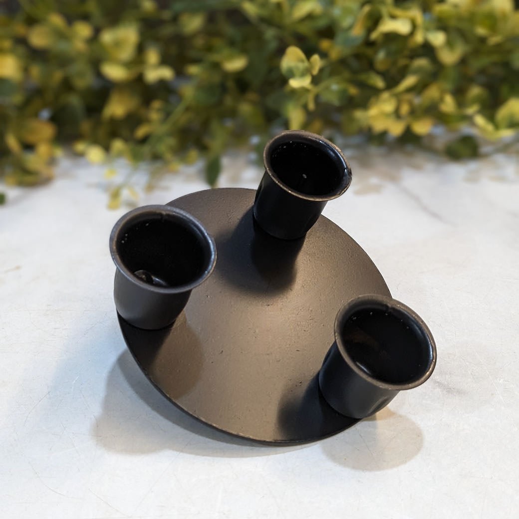 Round Metal Triple Taper Holder