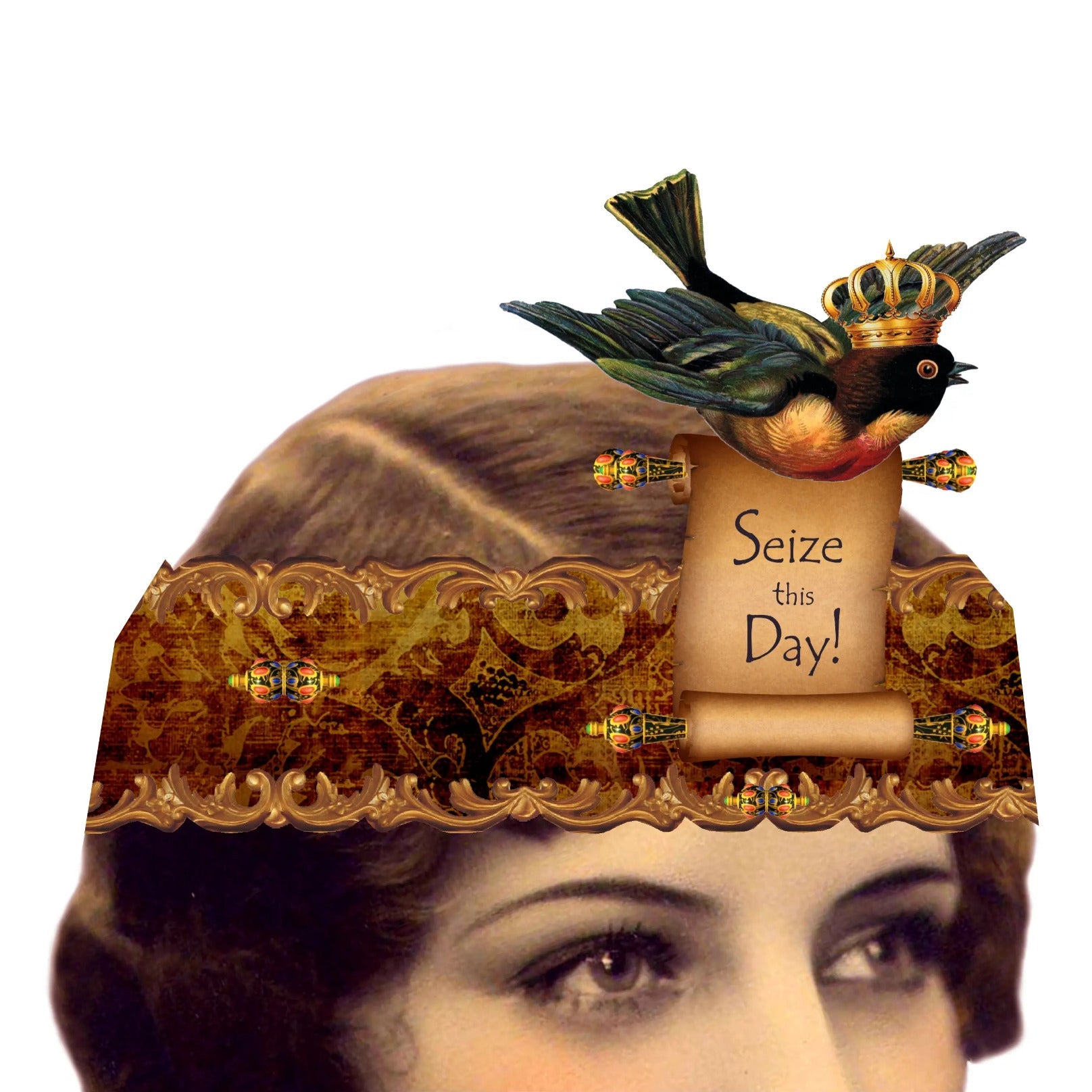 Seize This Day Mailable Wearable Paper Tiara Greeting Card