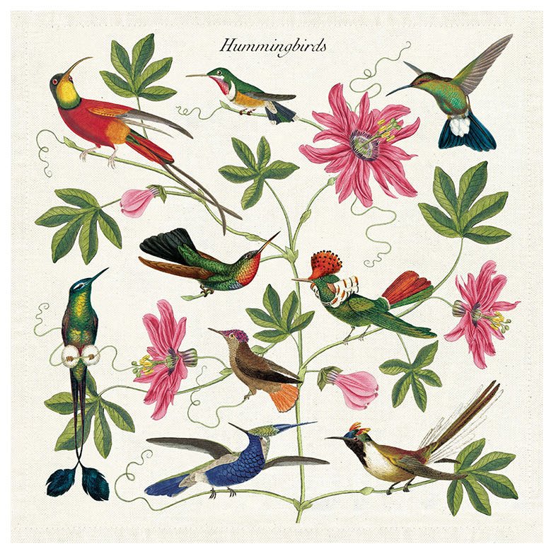 Set of Four Hummingbird Napkins