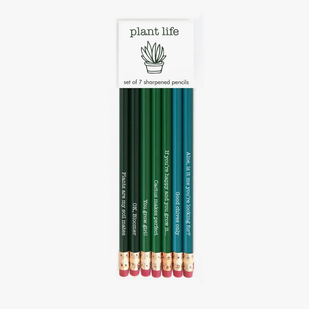 Set of Seven Plant Life Pencils